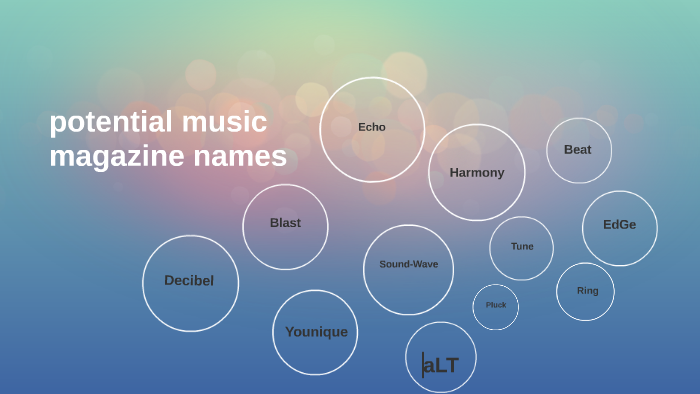 Potential music magazine names by Harry Donald on Prezi