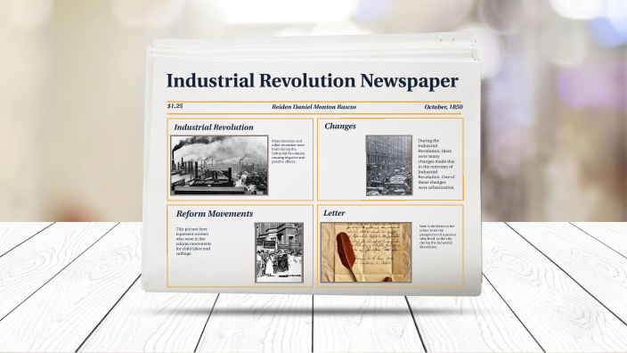 2 Assessment: Industrial Revolution Newspaper by Reiden Daniel Bascos ...