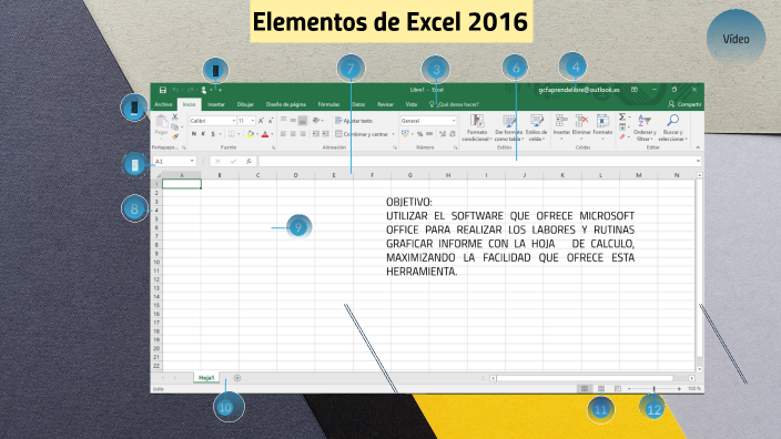 Elementos de Excel 2016 by LILIANA LISBETH BARZOLA ARREAGA on Prezi