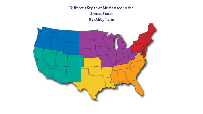 Different Styles of Music used in the United States by Abby Grace Lane