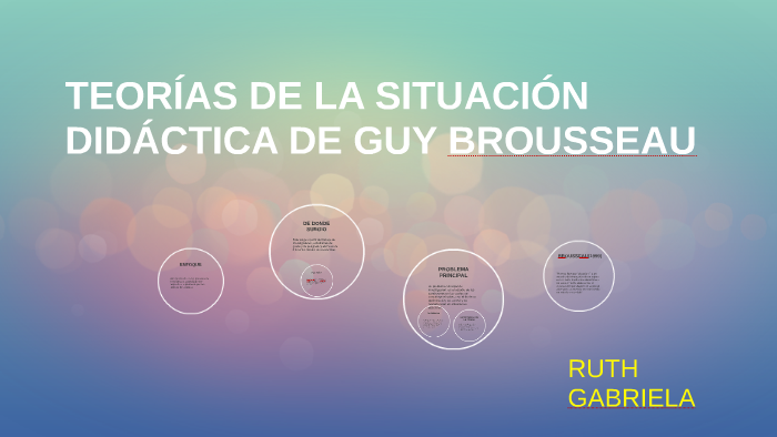 TEORIAS DE LA SITUACIÓN DIDÁCTICA DE GUY BROUSSEAU by Ana lilia Nuñez ...