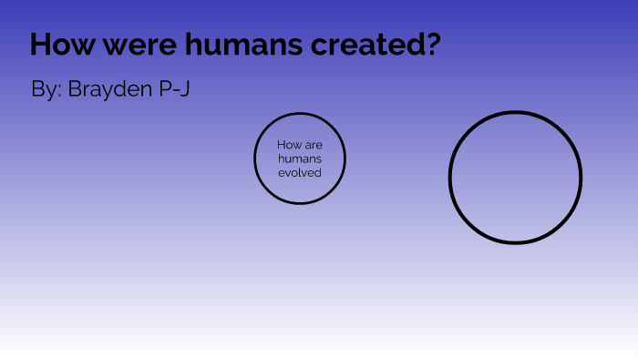 How were humans created or evolved by BRAYDEN PETERSEN-JUDGE on Prezi