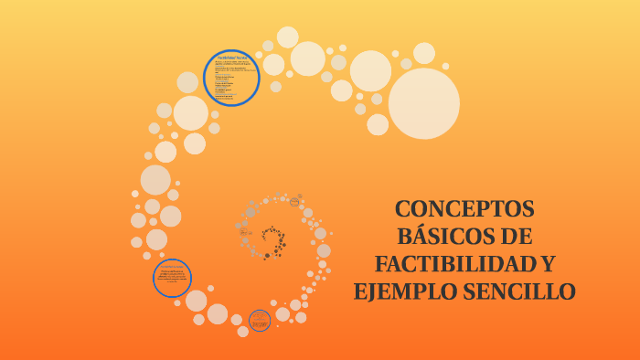 CONCEPTOS BASICOS DE FACTIBILIDAD Y EJEMPLO SENCILLO by Ana Karina ...