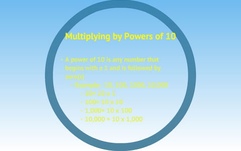 Multiplying and Dividing by Powers of 10 by Tammy Reichert on Prezi