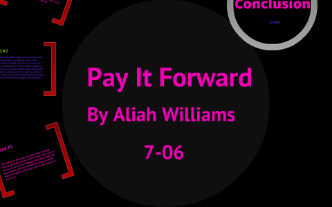 Pay It Forward by Aliah Williams on Prezi