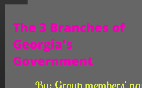 3 Branches of Georgia's Government by Kristen Foote