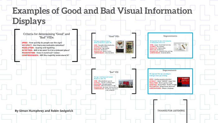 Examples of Good and Bad Visual Information Displays by Simon Humphrey ...