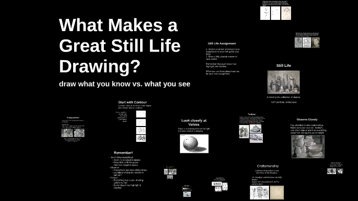 What Makes a Great Still Life Drawing? by Maria Cupani on Prezi