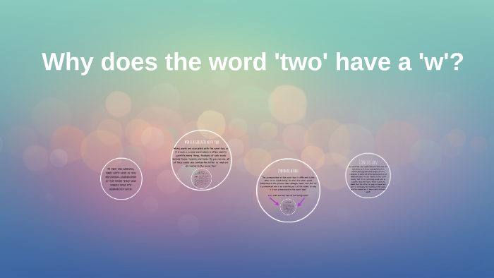 Why does the word 'two' have a 'w'? by Kate Peters on Prezi