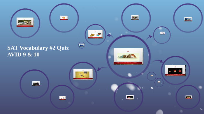 AVID 9 & 10--SAT Vocabulary #2 Quiz by Monica Lewis on Prezi