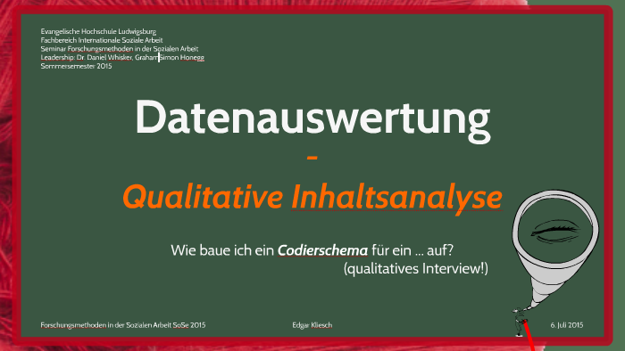 „Datenauswertung: Wie baue ich ein Codierschema für ein (qualitatives ...