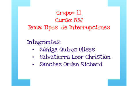 TIPOS DE INTERRUPCIONES by Omar Zuñiga Quiroz on Prezi
