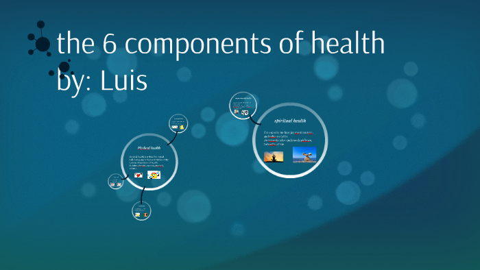 the 6 components of health by luis bob on Prezi