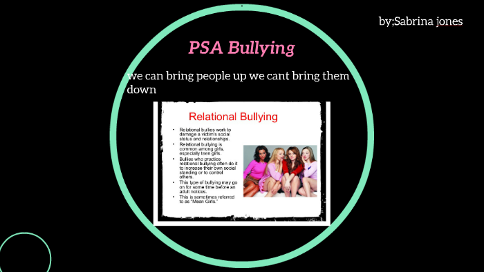 PSA Bullying by sabrina jones on Prezi