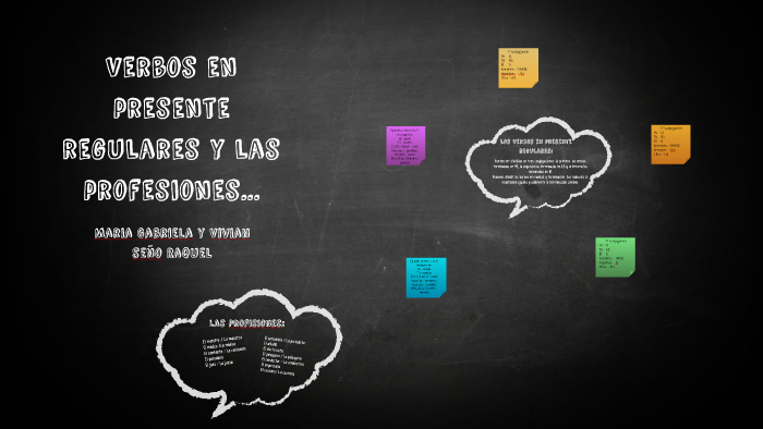 Verbos en presente regulares y las profesiones by Maria Gabriela ...
