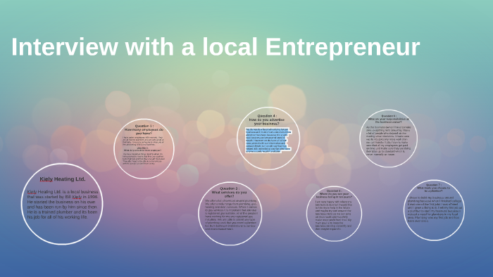 Interview with a local Entrepreneur by a k on Prezi