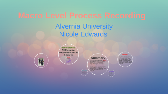 Mezzo Level Process Recording by Nicole Edwards-Shaw on Prezi