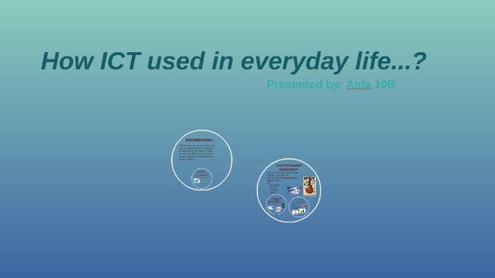 How ICT used in everyday life...? by asfa rana on Prezi