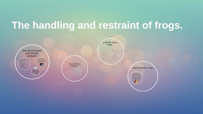 The handling and restraint of frogs. by Kenny Bradford on Prezi