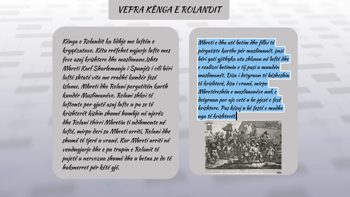 Kënga e Rolandit . by Jetmire Agushi on Prezi