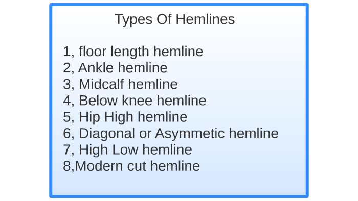 Types Of Hemlines by Sarvotham Sirigiri on Prezi