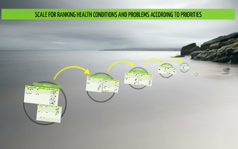 SCALE FOR RANKING HEALTH CONDITIONS AND PROBLEMS ACCORDING T by Nadine ...