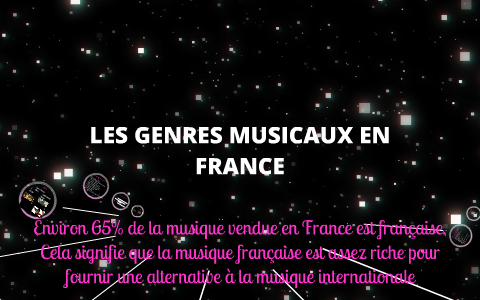 Les genres musicaux en France by Angelika Jóźwiak on Prezi