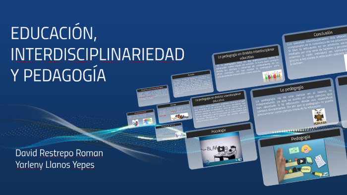 EDUCACIÓN, INTERDISCIPLINARIEDAD Y PEDAGOGÍA by David Restrepo Roman on Prezi