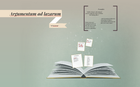 Argumentum ad lazarum by Brittany horne on Prezi