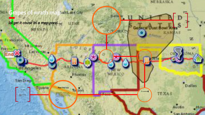 Grapes of wrath map by Sketh Hill on Prezi