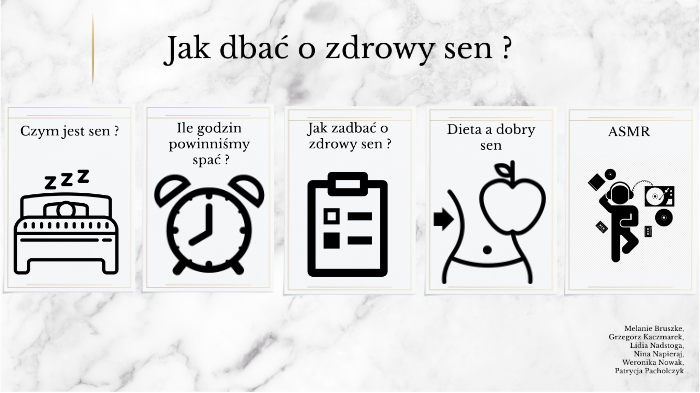 Jak dbać o zdrowy sen ? by Melanie Bruszke on Prezi
