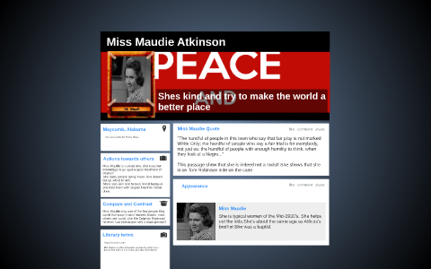 Miss Maudie Atkinson by Damian Reese on Prezi
