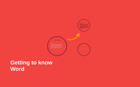 Getting to know Word by Tyrone Felder on Prezi