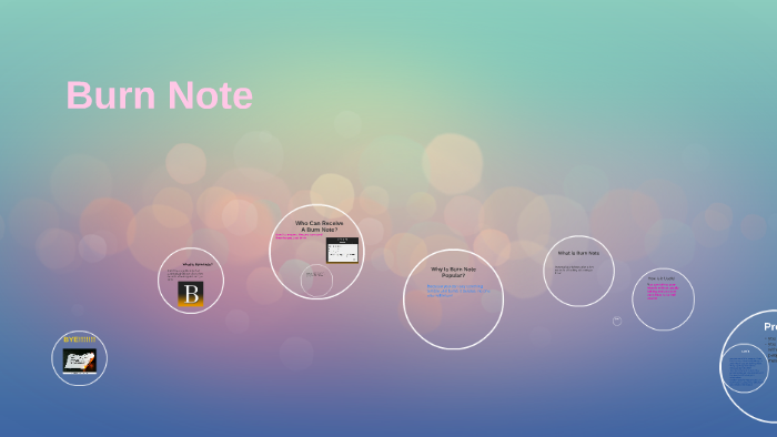 Burn Note by hattie larsen on Prezi