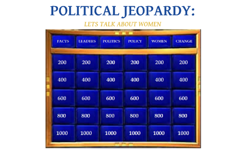 Political Jeopardy by Jessie Zimmerer on Prezi