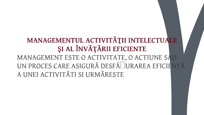 manag. activitatii intelectuale si al invatarii eficiente by Trifan ...