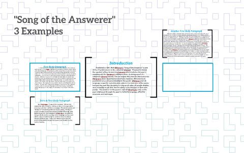 Song of the Answerer Examples by Trang Nguyen on Prezi