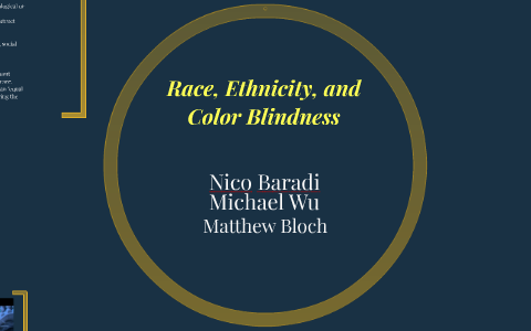 Race, Ethnicity, and Color Blindness by