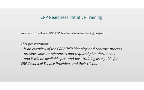 CRP RI IL CREP Training Nov 2012 by Ag Resource Strategies, LLC on Prezi