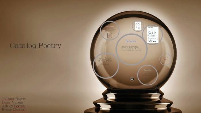 Catalog Poems by Johnna Rogers on Prezi