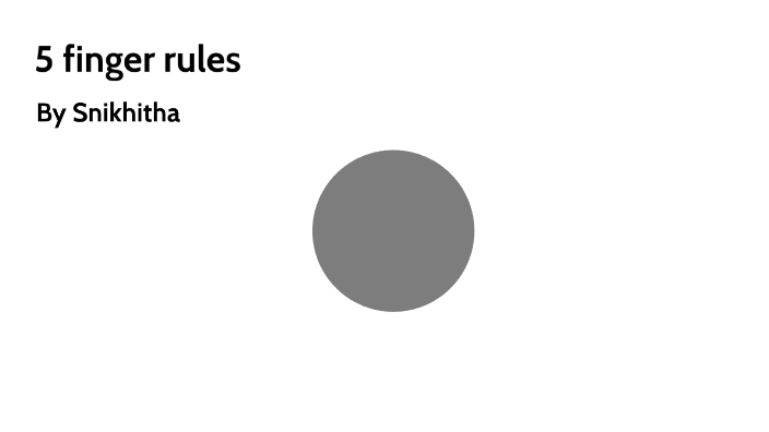 5 finger rules by amrutha alla on Prezi