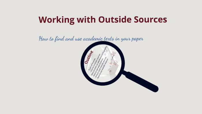 Working with Outside Sources by Monique McIntosh on Prezi