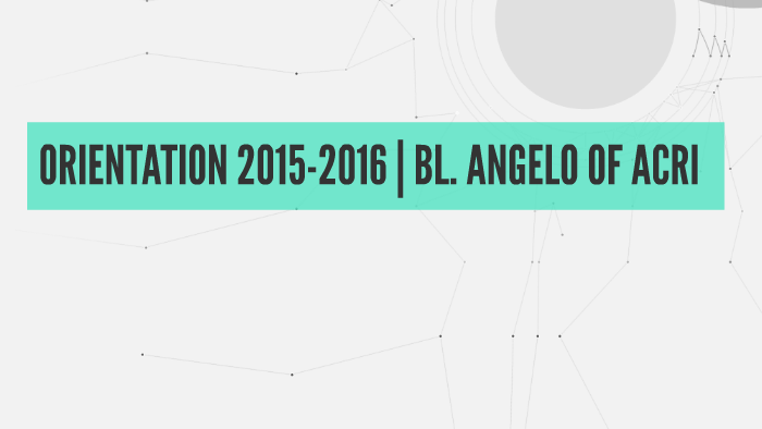 Orientation Angelo of Acri by Jose Villas