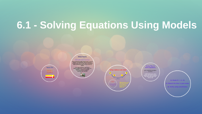 6.1 - Solving Equations Using Models by H J on Prezi