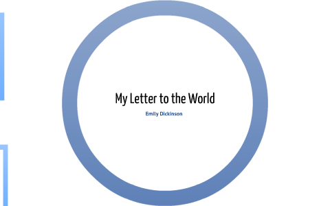 This is my letter to the World by Emily Dickinson by Mercedes Hagen on ...