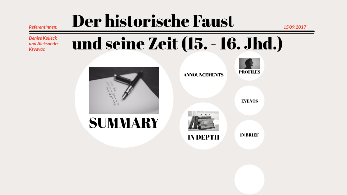 Der historische Faust und seine Zeit by Aleksandra Krvavac on Prezi