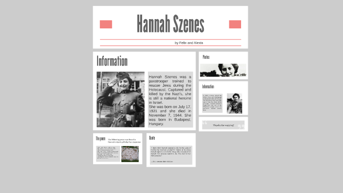 Hannah Szenes by Lucutar Felix on Prezi