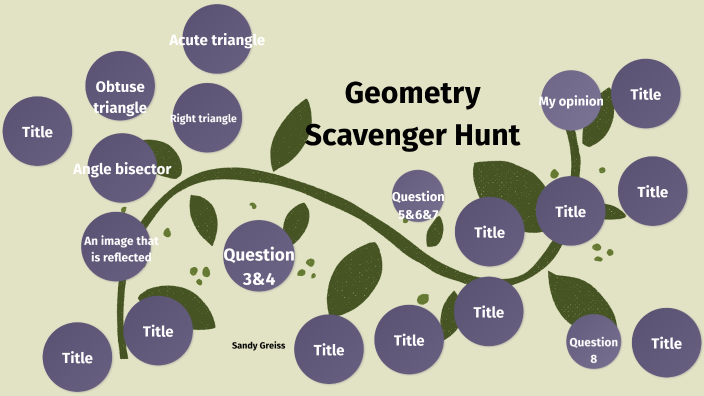Geometry Scavenger Hunt by SANDY GREISS