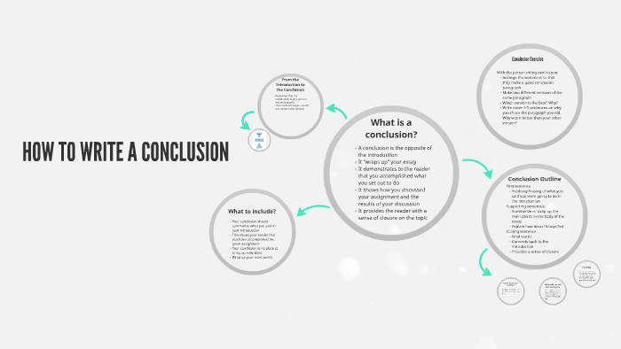 How to write a conclusion. by Sofie Bråten on Prezi