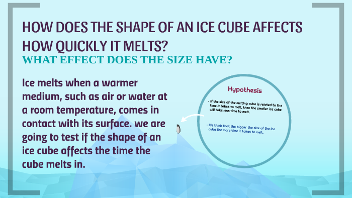 How does the shape of an ice cube affect how quickly it melt by Norhan ...